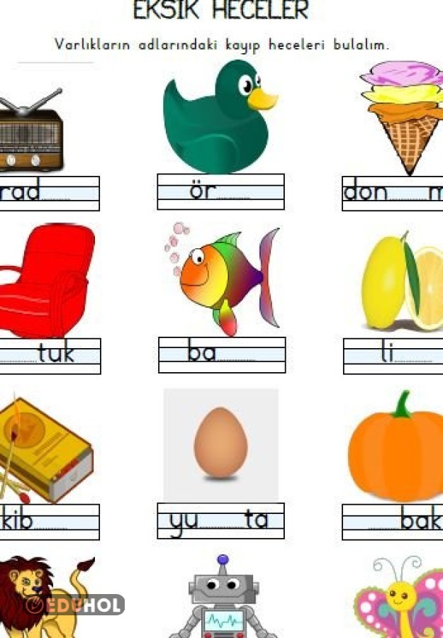 3.Grup Harfler Hece Dikte Çalı... | Eduhol - Ders Videoları İzle Online ...