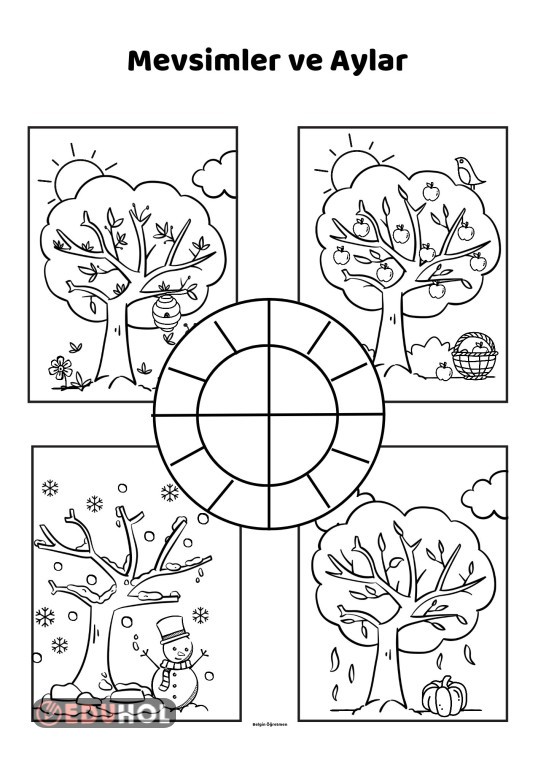 Mevsimler Aylar Defter Çalışma... | Eduhol - Ders Videoları İzle Online ...