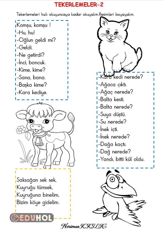 Tekerlemeler-2 | Eduhol - Ders Videoları İzle Online Test Çöz Etkinlik ...